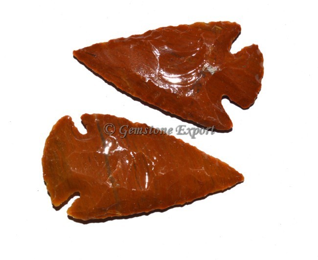 Polished Red Jasper Arrowheads